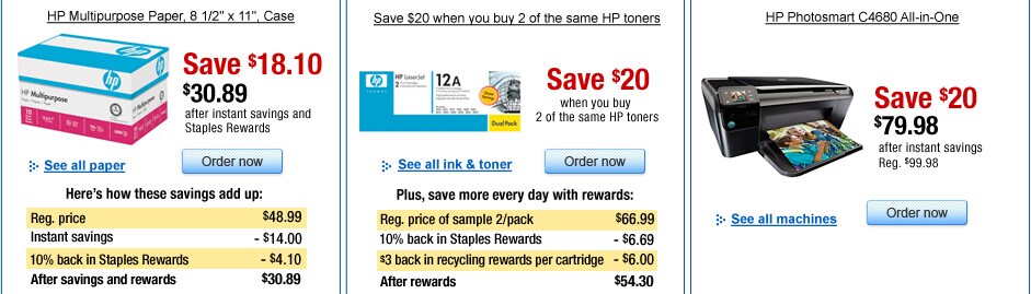 *Staples Rewards® are mailed quarterly, but only if the value of the ...