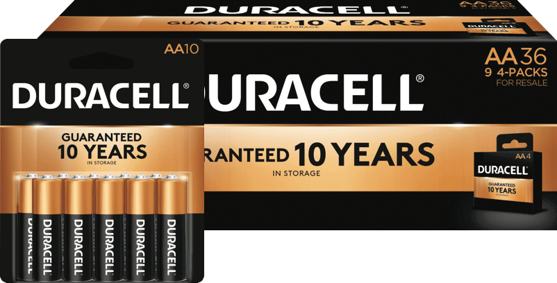 Package of Duracell batteries